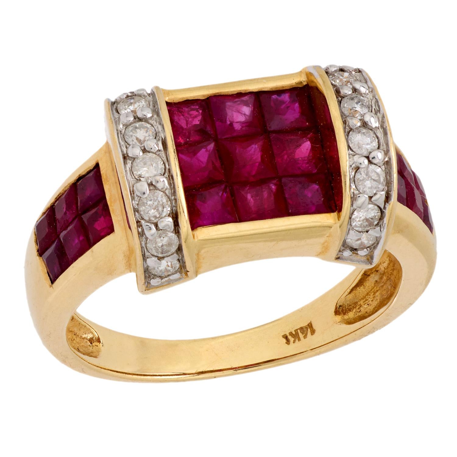 Estate 14k Ruby and Diamond Ring