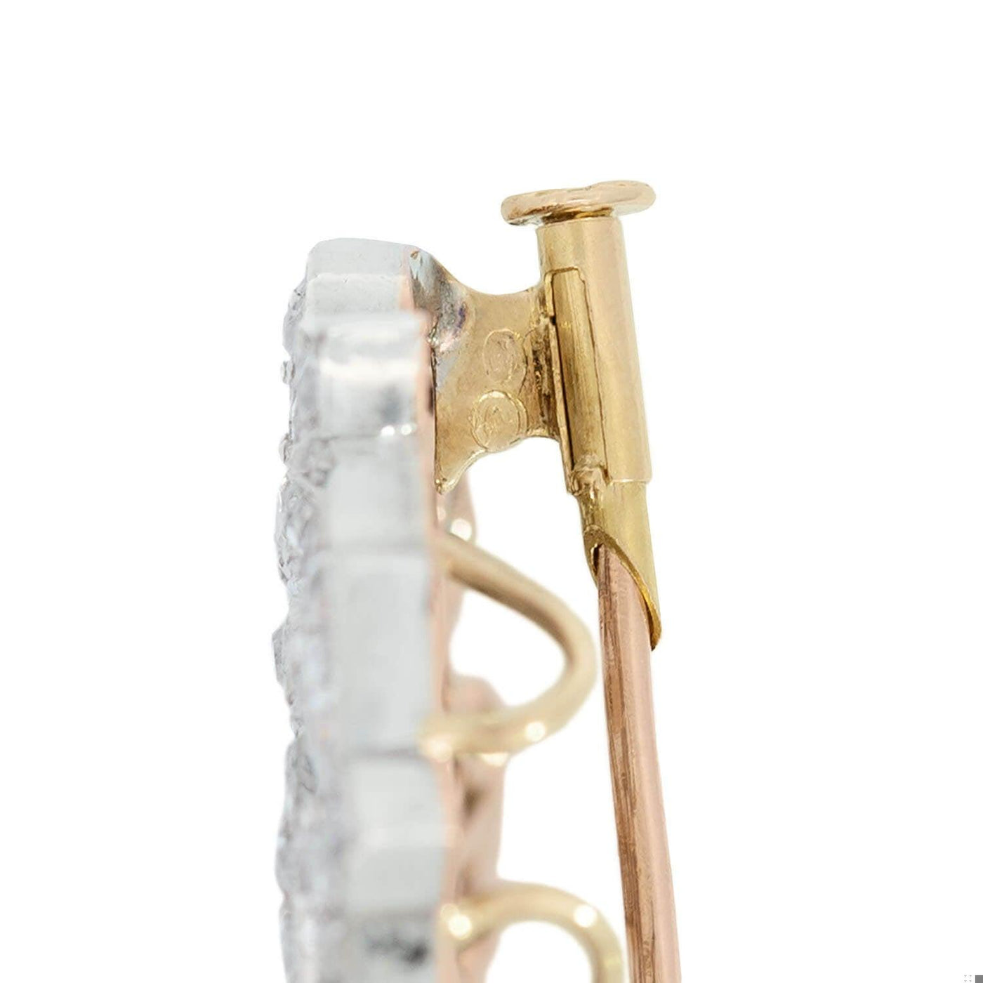 Victorian 18k/Sterling Silver Diamond Monogram Pin/Pendant