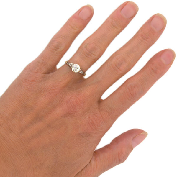 Art Deco 18kt Mixed Metals Diamond Engagement Ring 1.26ct – A. Brandt + Son