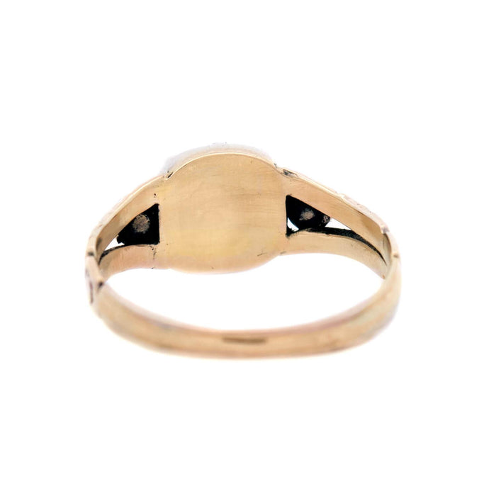 Georgian 15K/Sterling 1.10ctw Rose Cut Diamond Engagement Ring