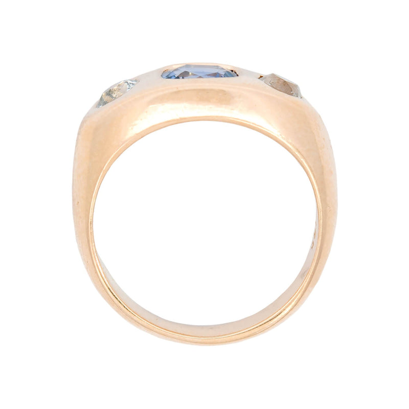 Victorian 14k Sapphire & Diamond Flush Mount Ring 1.30ctw – A. Brandt + Son