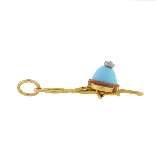 Victorian 18kt Enamel Jockey Cap & Riding Crop Charm – A. Brandt + Son